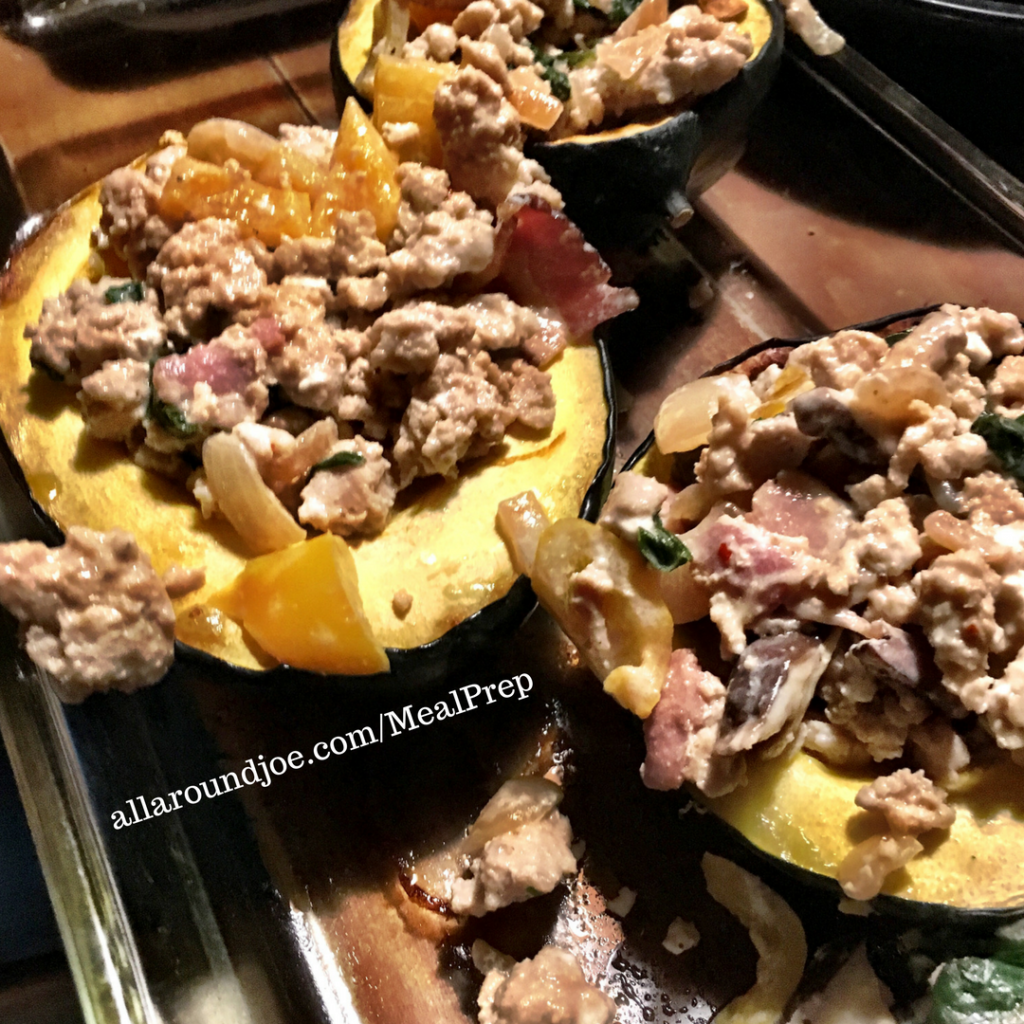 Meal Prep: Acorn Squash Bowl with Chicken & Bacon - AllAroundJoe